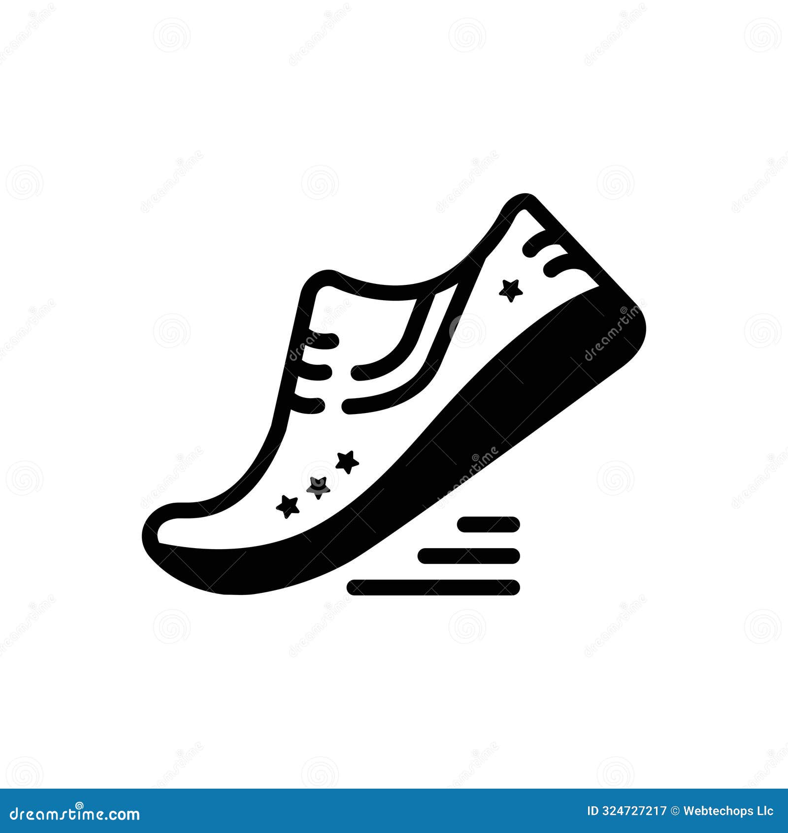 Black Solid Icon for Running Shoes, Running and Walking Stock ...