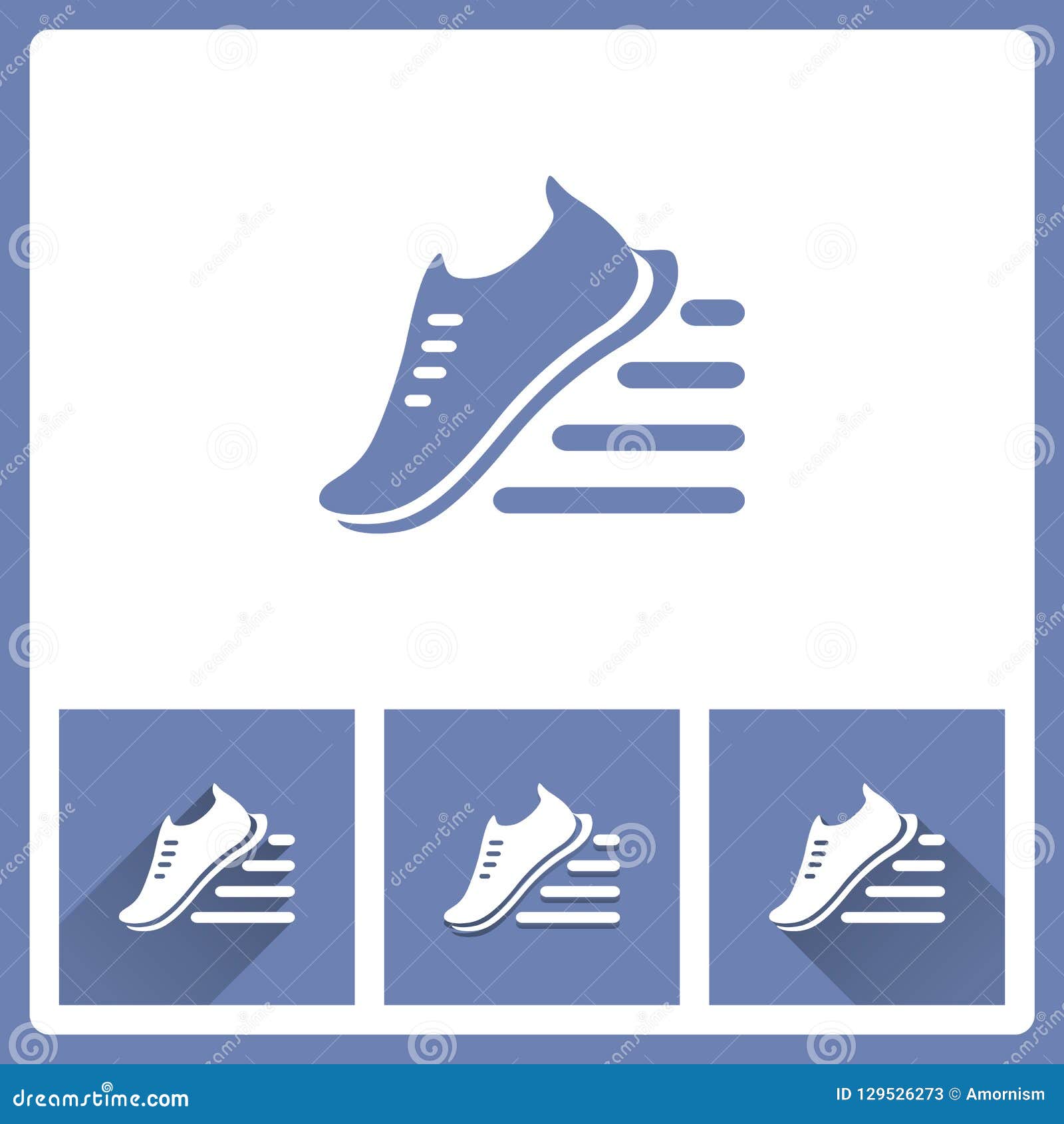 Running Shoes Icon on White Background Stock Vector - Illustration of ...
