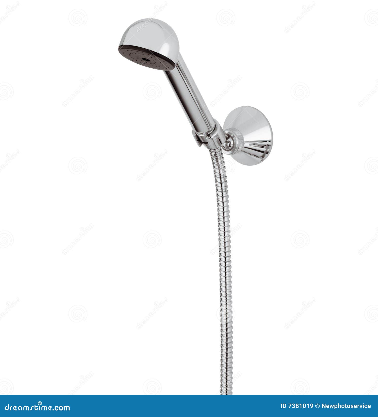 Running shower stock image. Image of nozzle, bathroom - 7381019