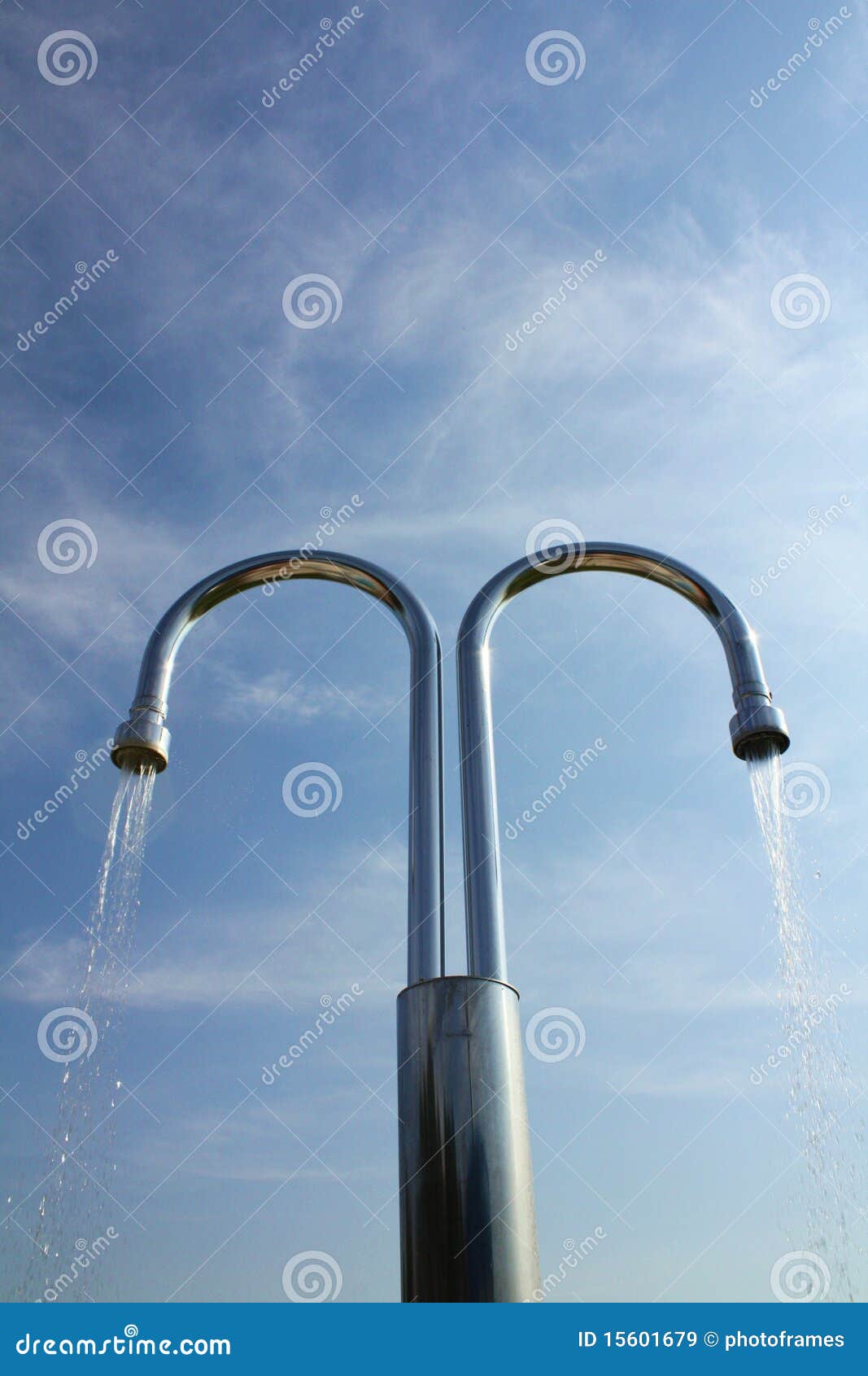 Running shower pipe stock image. Image of bathroom, cold - 15601679