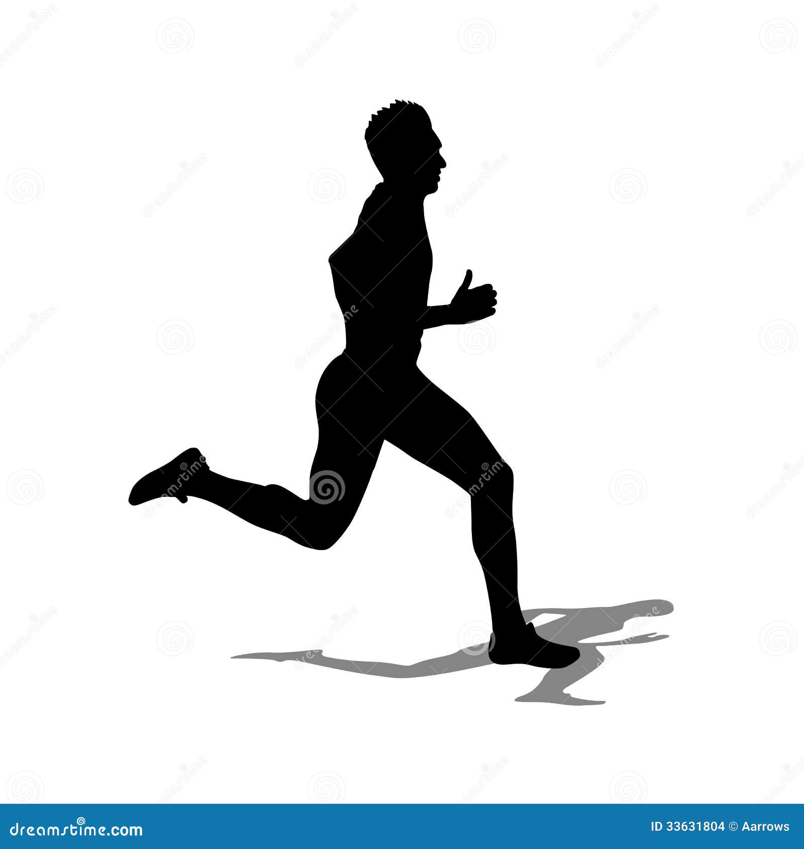 Running silhouettes stock vector. Illustration of adult - 33631804