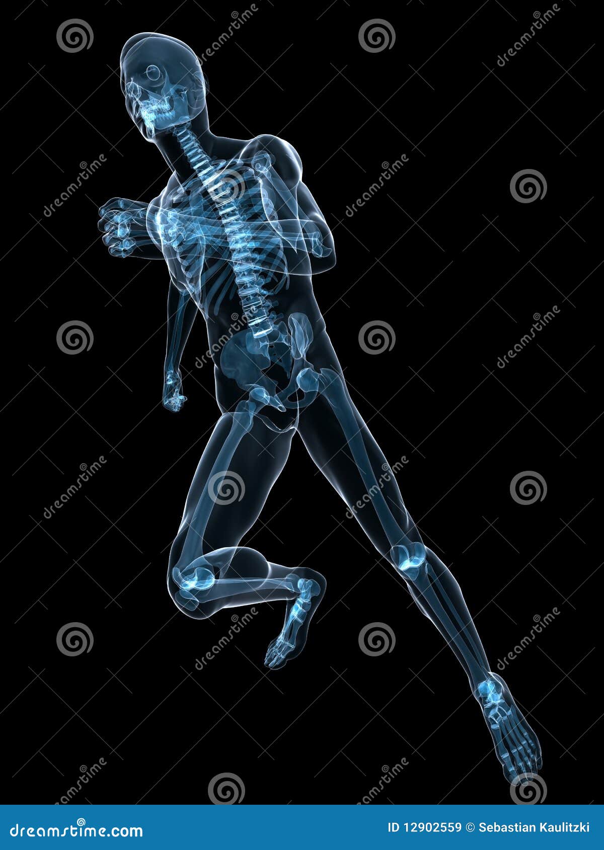 Running Skeleton Icon, Cartoon Style Vector Illustration ...