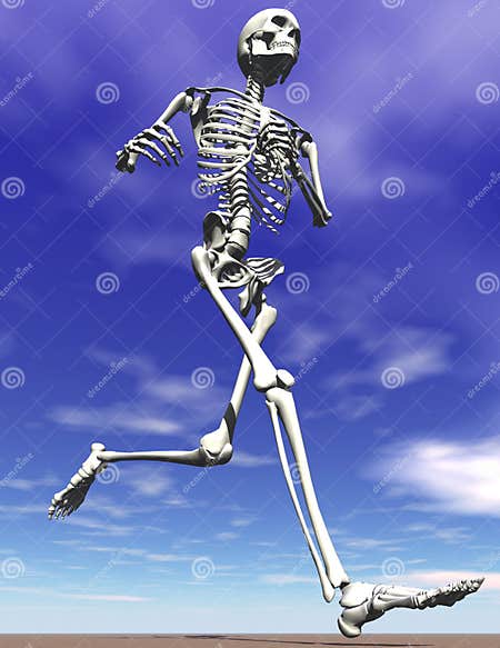 Running skeleton stock illustration. Illustration of blue - 13335989
