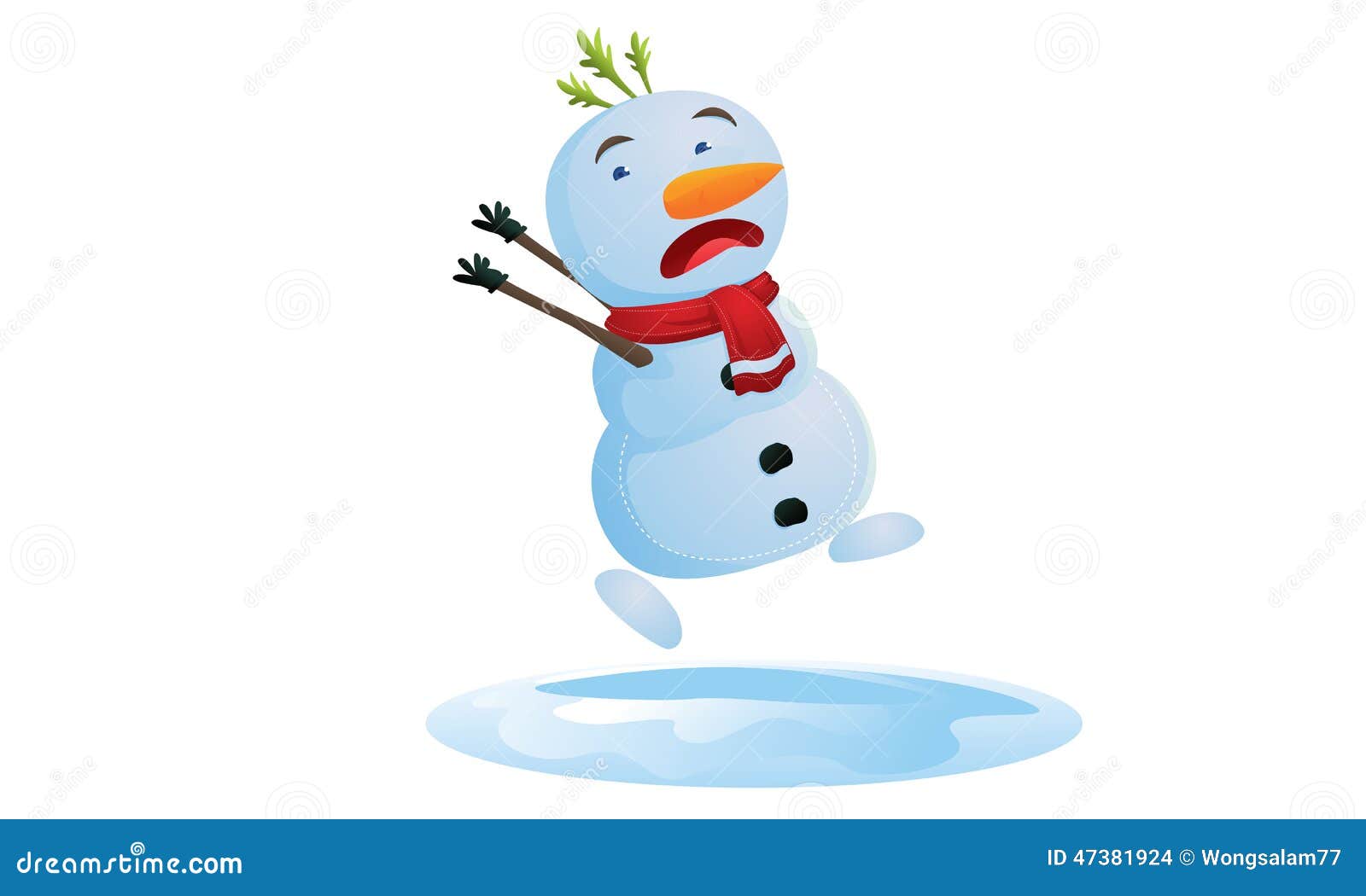 Running Snowman in Christmas Stock Vector - Illustration of olaf, boxes ...