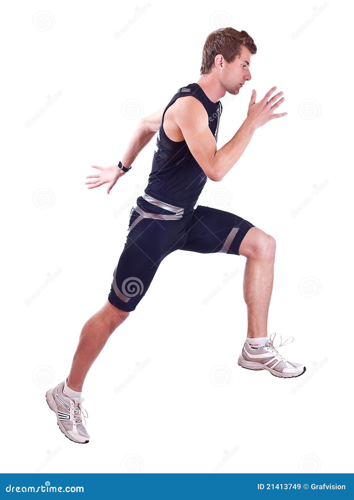 Running sportman stock image. Image of isolated, exercise - 21413749