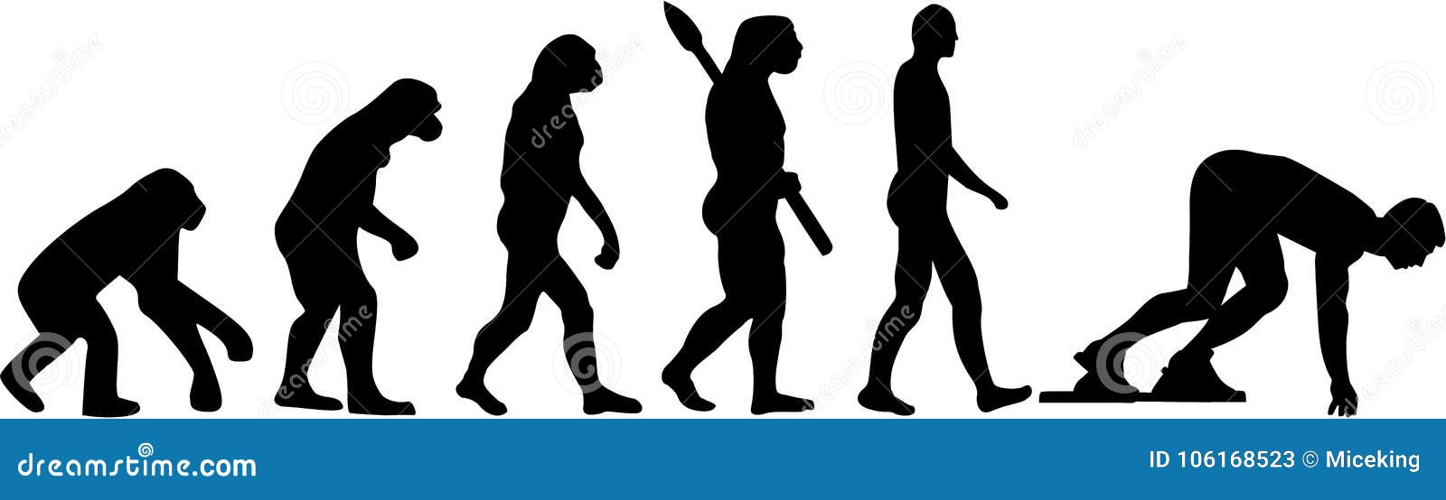 Running Sprint Evolution stock vector. Illustration of people - 106168523