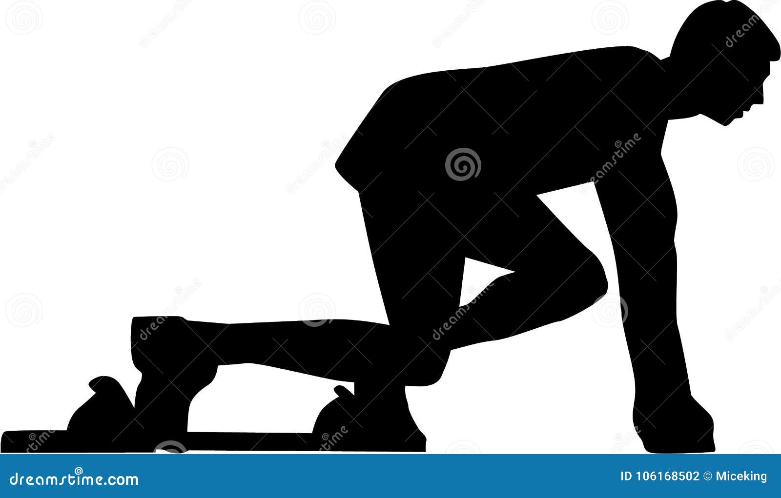 Running Sprint start man stock vector. Illustration of exercise - 106168502