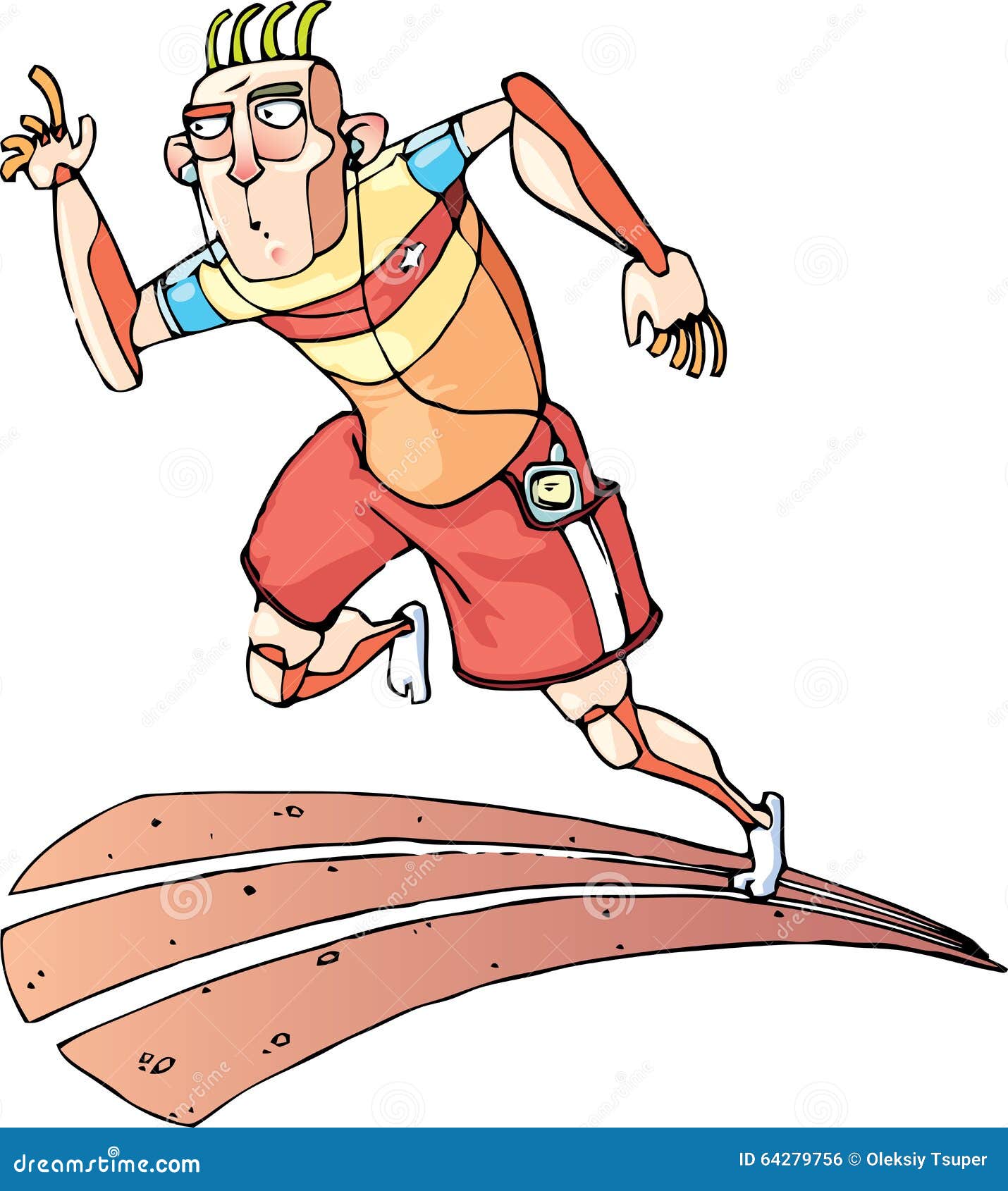 Running Sprinter stock vector. Illustration of player - 64279756