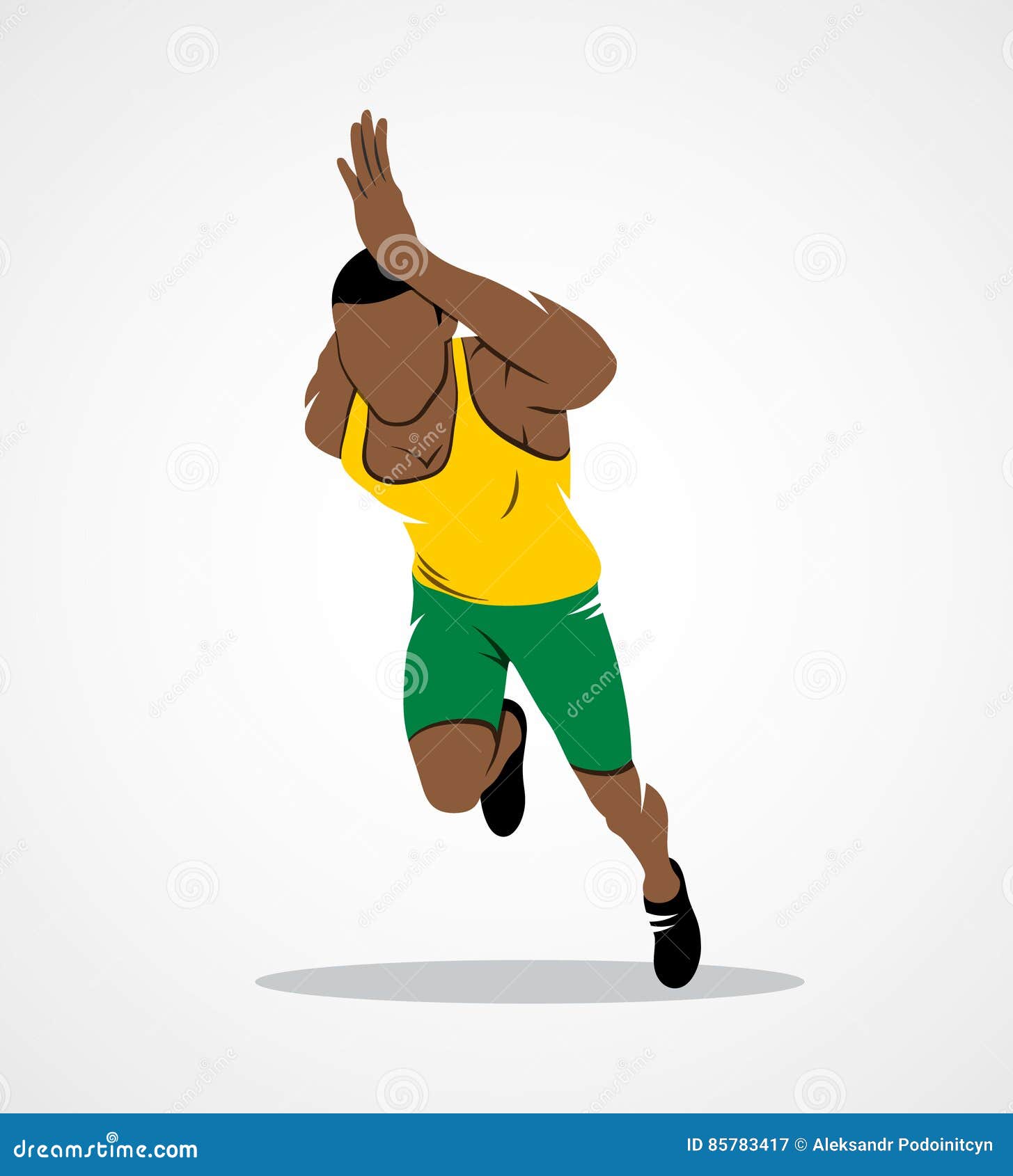 Running, sprinter, athlete stock vector. Illustration of jogging - 85783417