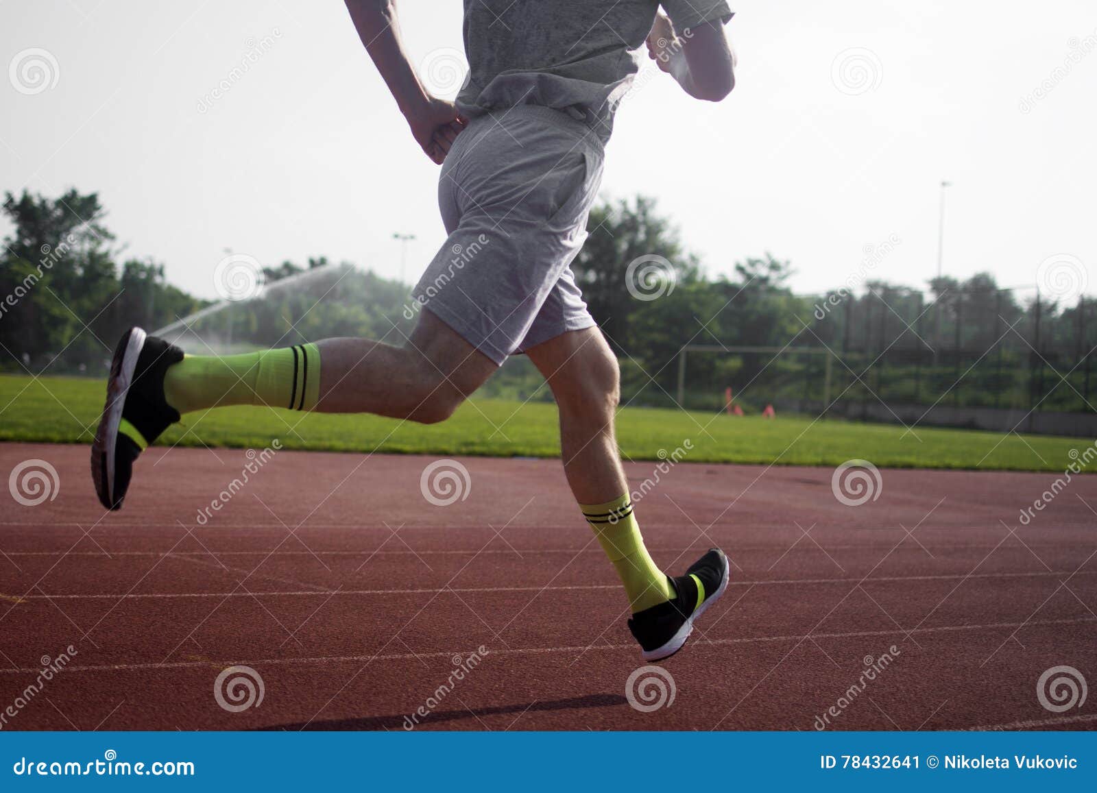 Running in stadium stock image. Image of motion, stadium - 78432641