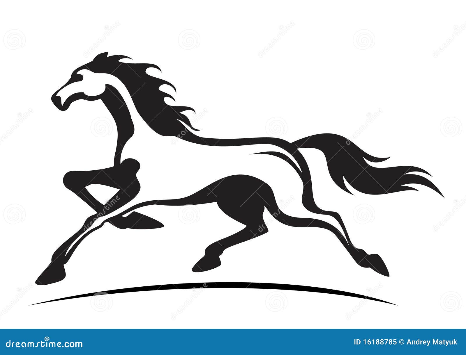 Running stallion stock vector. Illustration of equine - 16188785