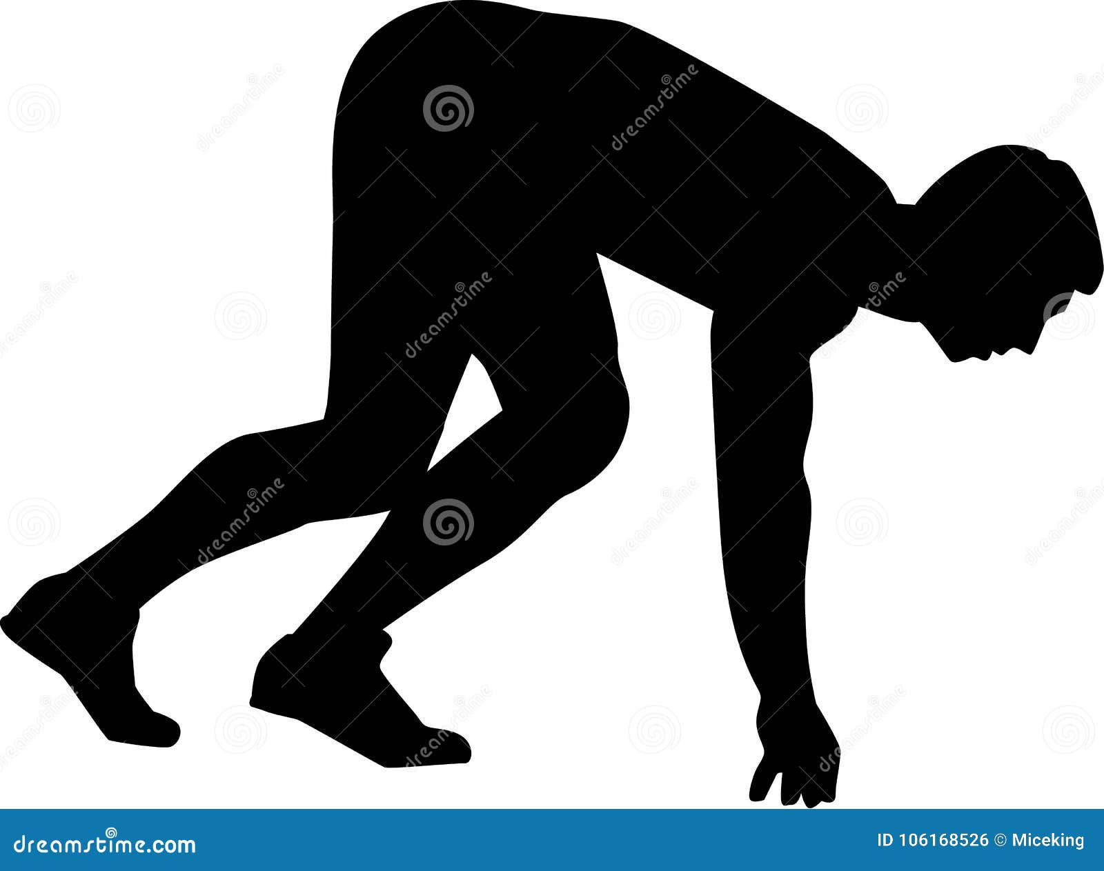 Running Start Silhouette stock vector. Illustration of race - 106168526