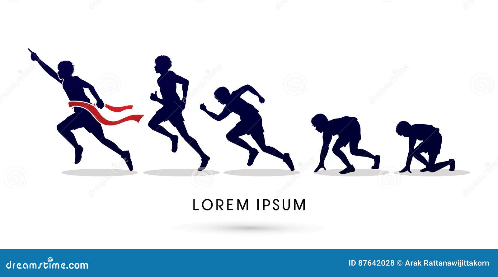 Running Man Step Positions Set. Vector | CartoonDealer.com #83922157