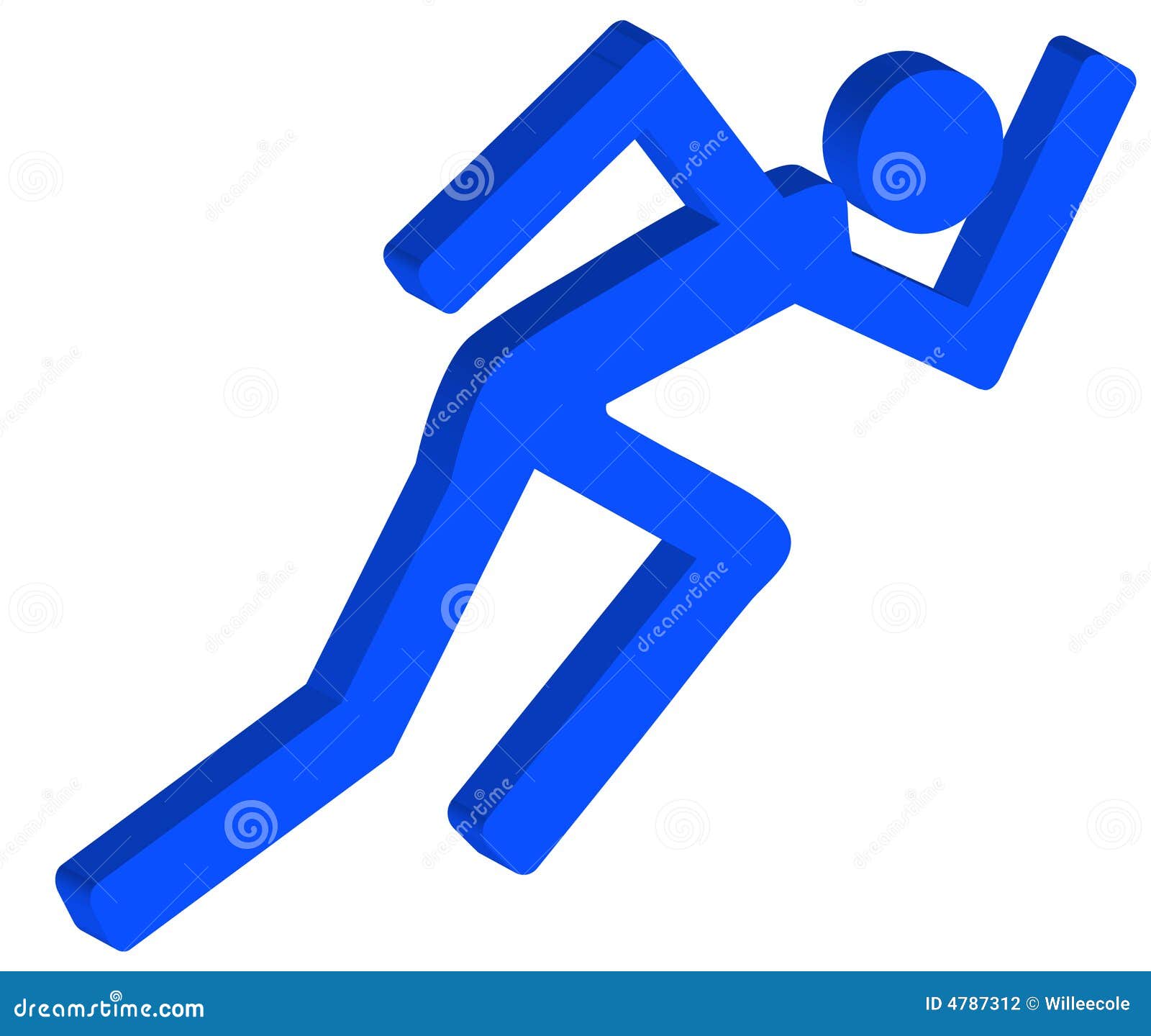 Running stick figure stock vector. Illustration of technical - 4787312
