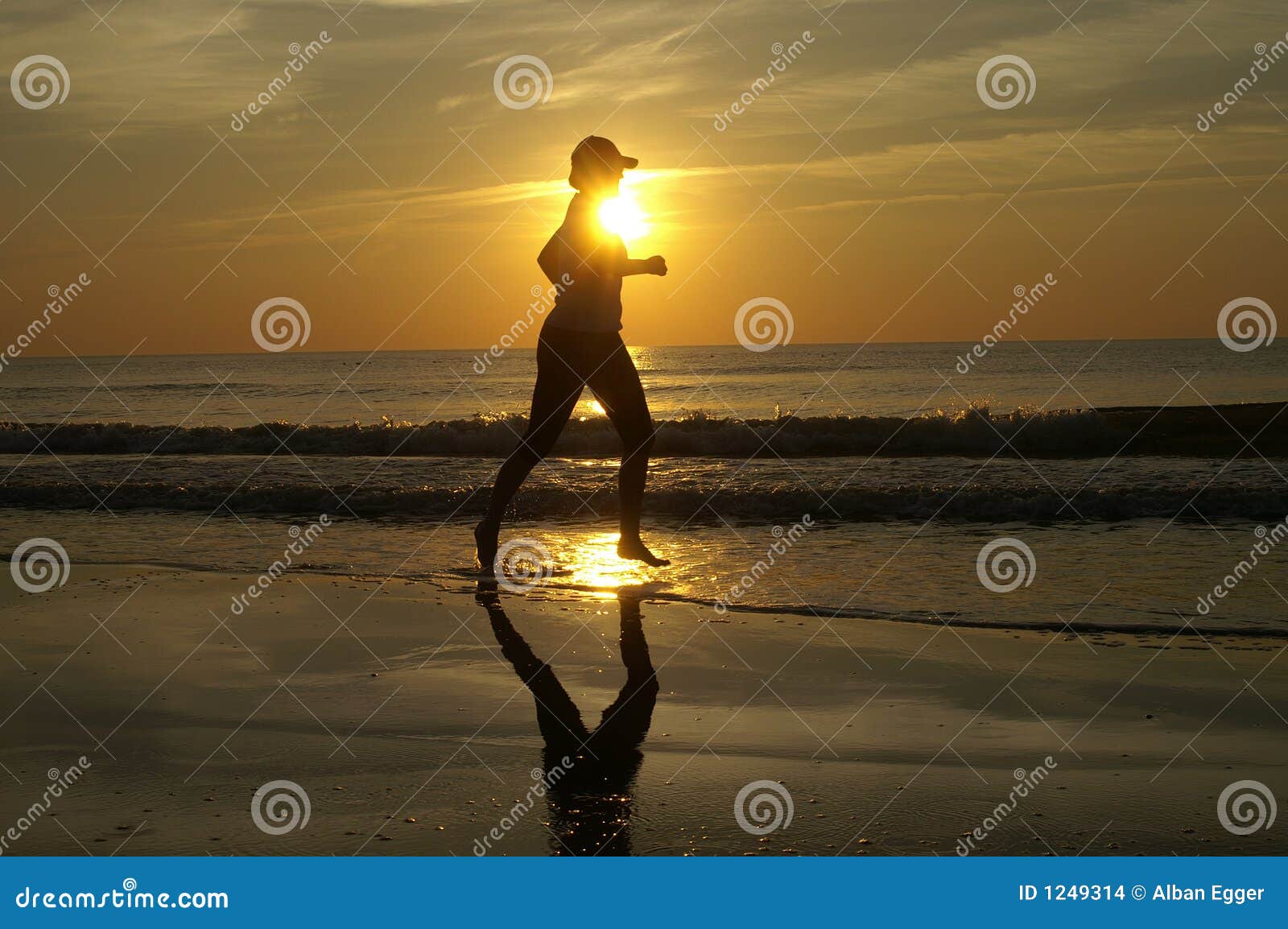 Running Sunset stock photo. Image of copy, hour, active - 1249314