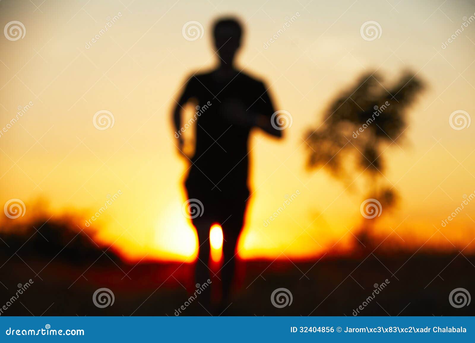 Running at the sunset stock photo. Image of dusk, fitness - 32404856