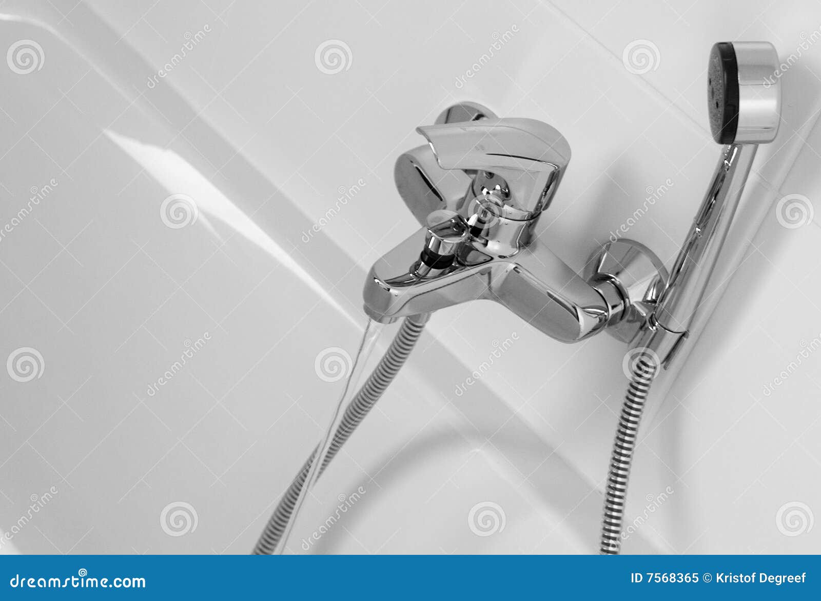 Running tap stock image. Image of chrome, activities, bathtub - 7568365