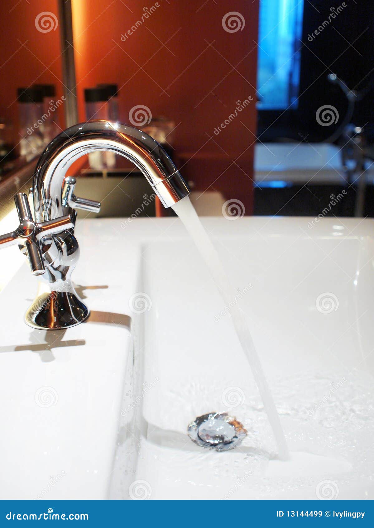 Running Tap Water stock image. Image of sink, room, clear - 13144499