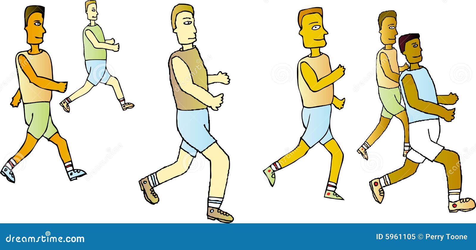 Running Team Colour stock vector. Illustration of healthy - 5961105