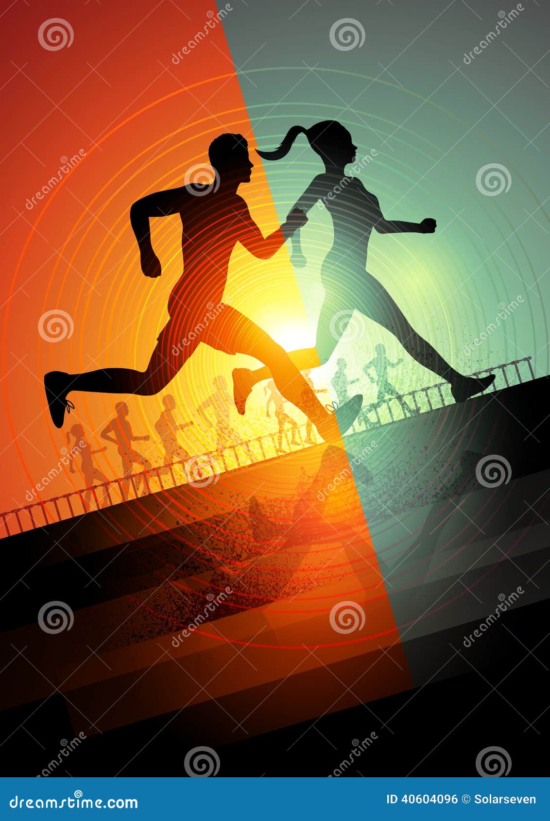 Running team stock vector. Illustration of success, country - 40604096