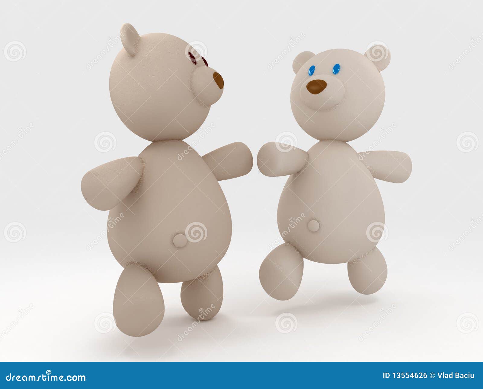 Running teddy bears stock illustration. Illustration of brown - 13554626