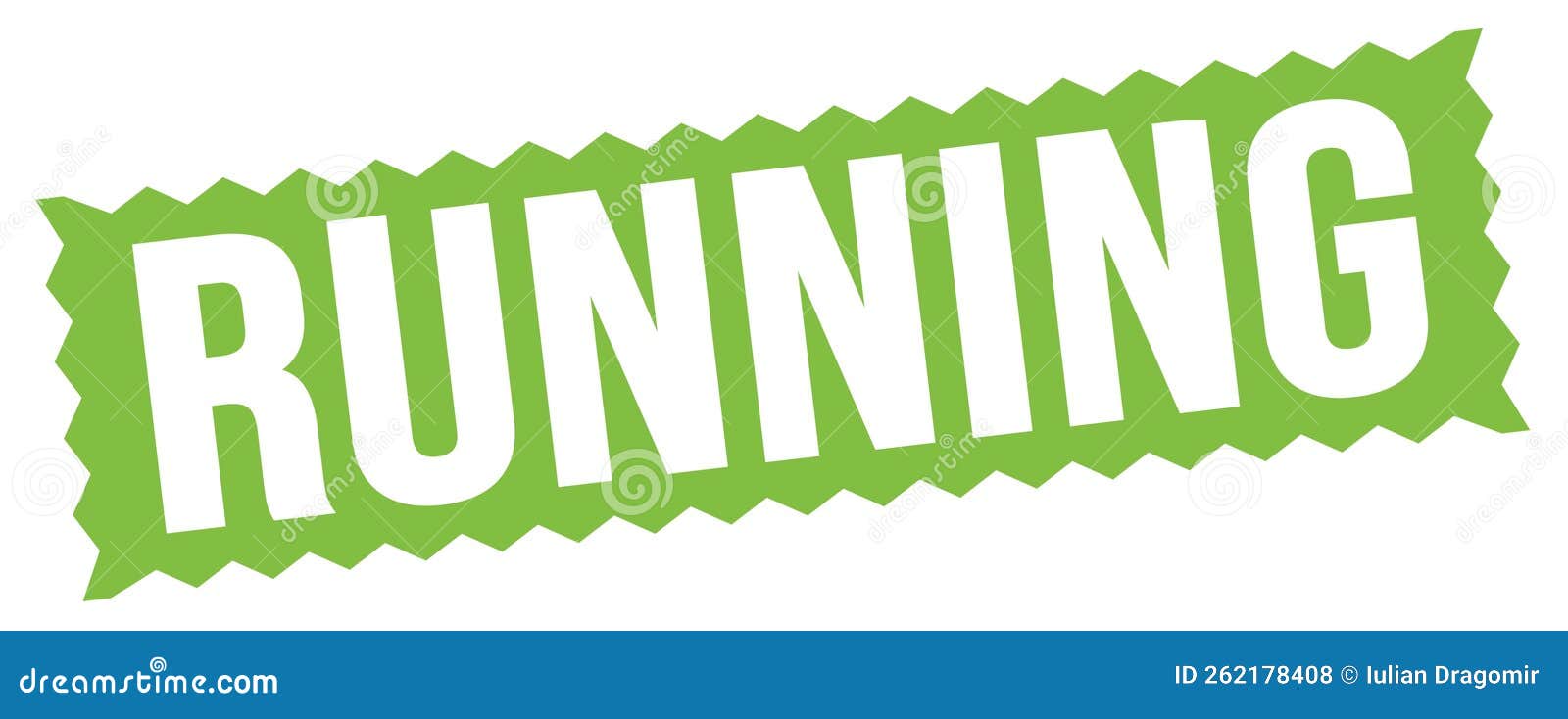 RUNNING Text Written on Green Stamp Sign Stock Illustration ...
