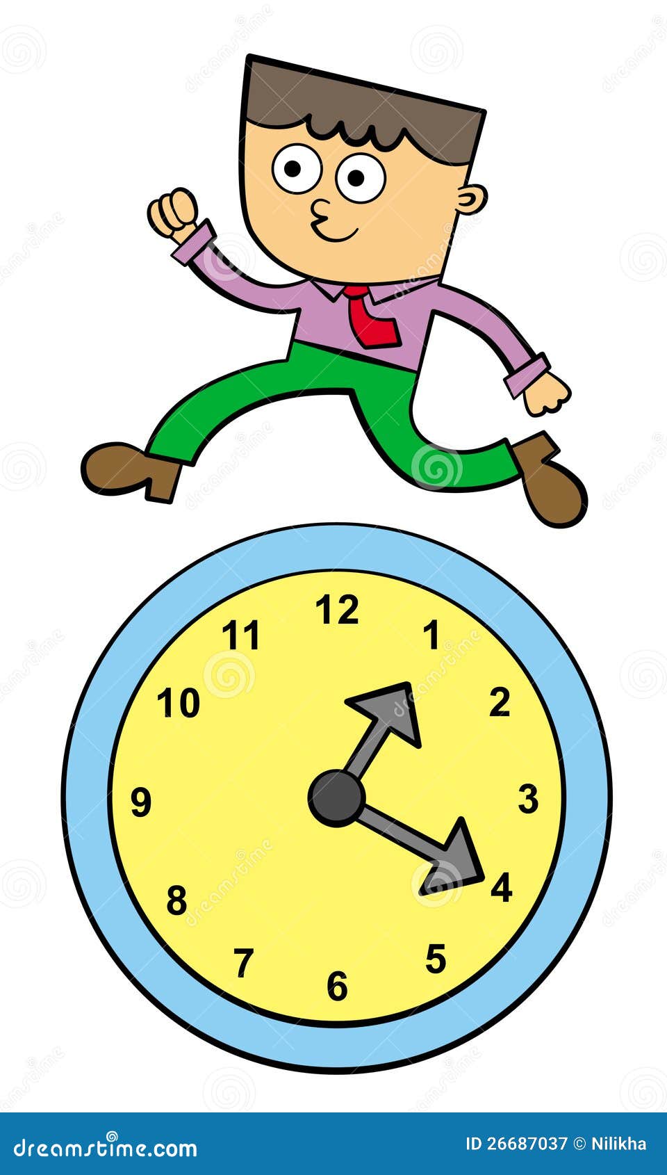Running on time stock illustration. Illustration of concept - 26687037