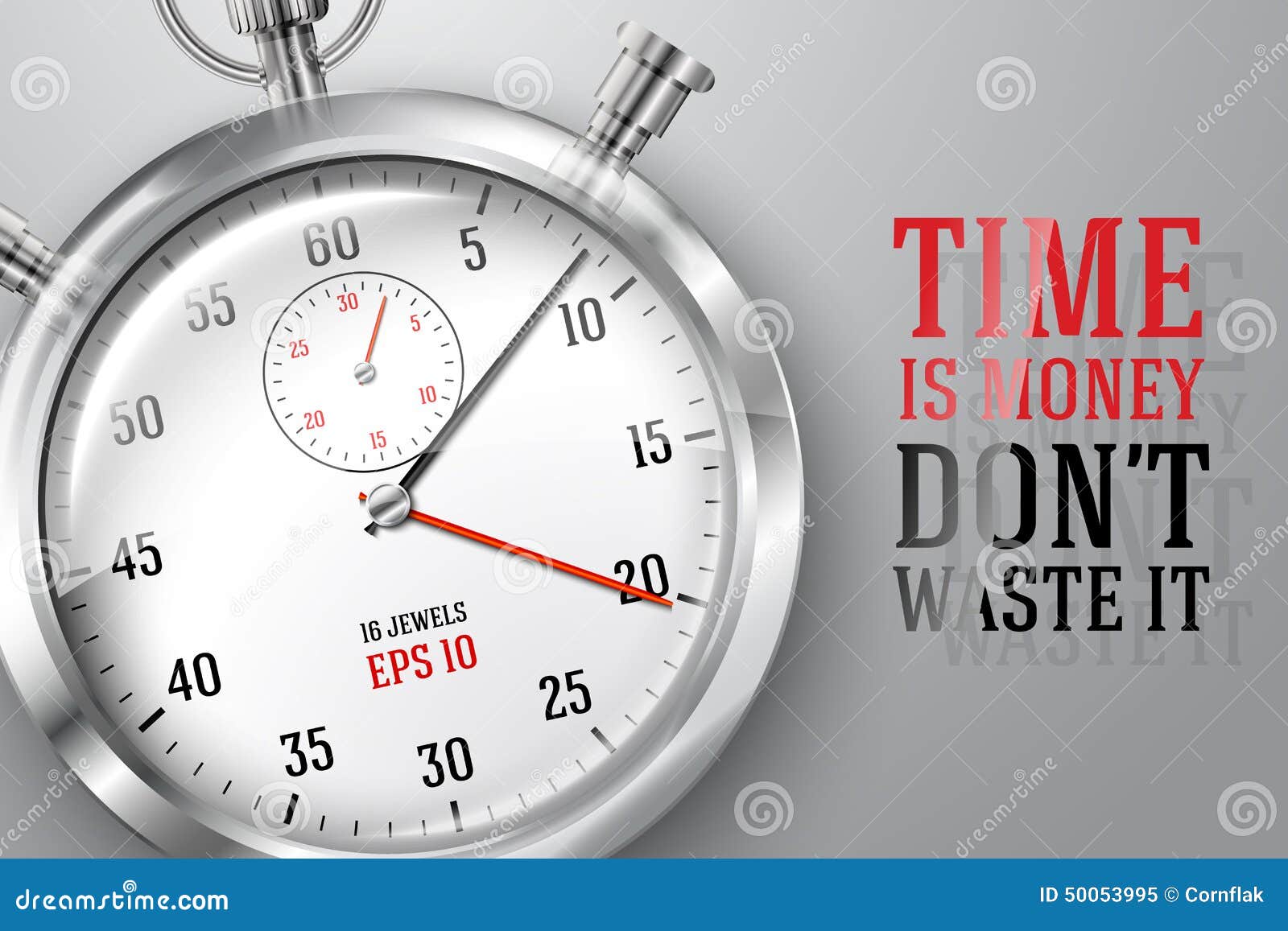 Running Time Concept Banner with Silver Bright Stock Vector ...