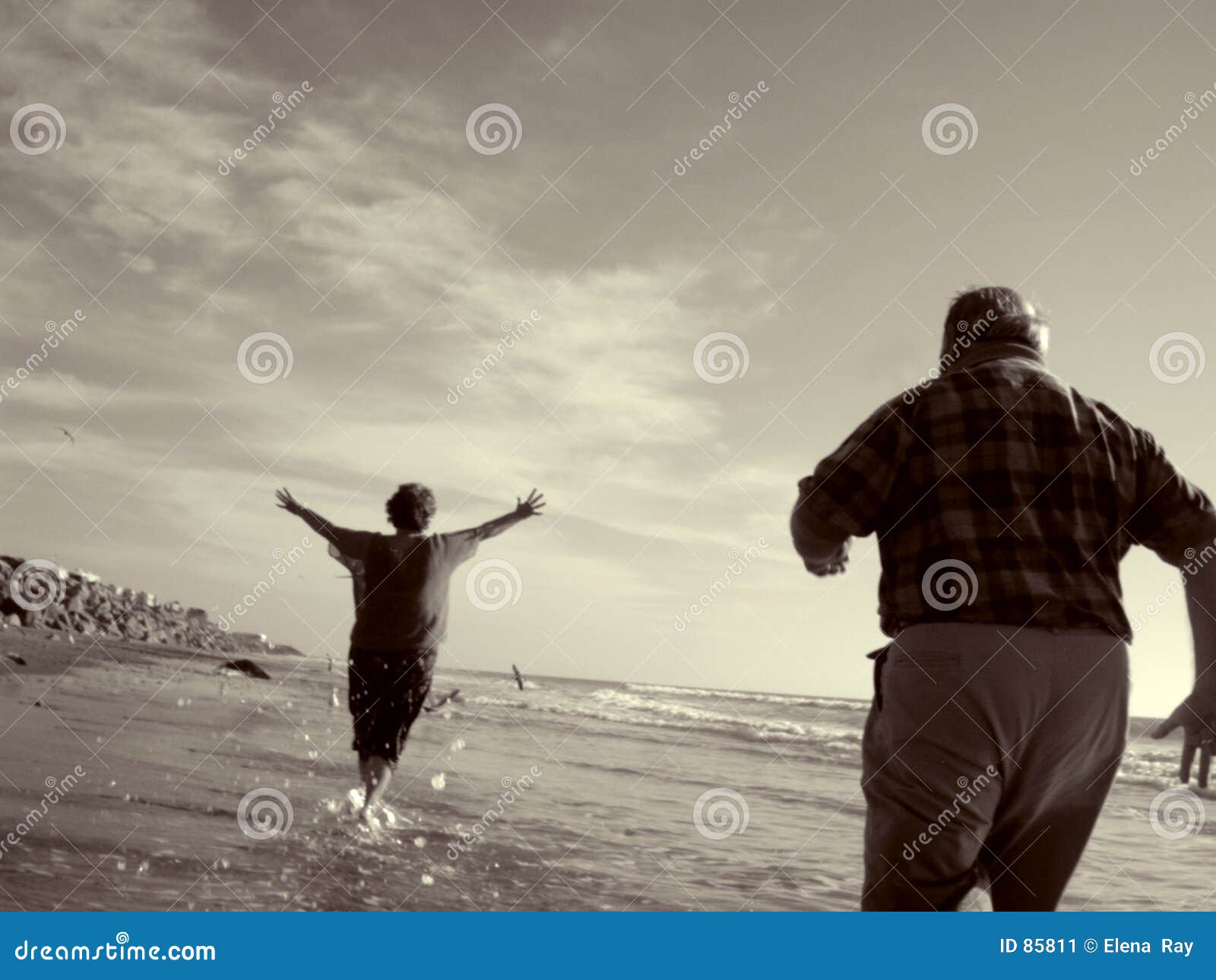 Running to Catch Her! stock image. Image of romance, happy - 85811