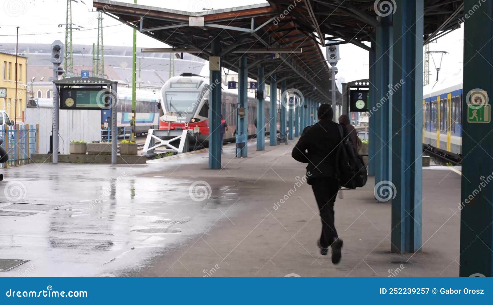 Running to catch the train stock image. Image of wait - 252239257