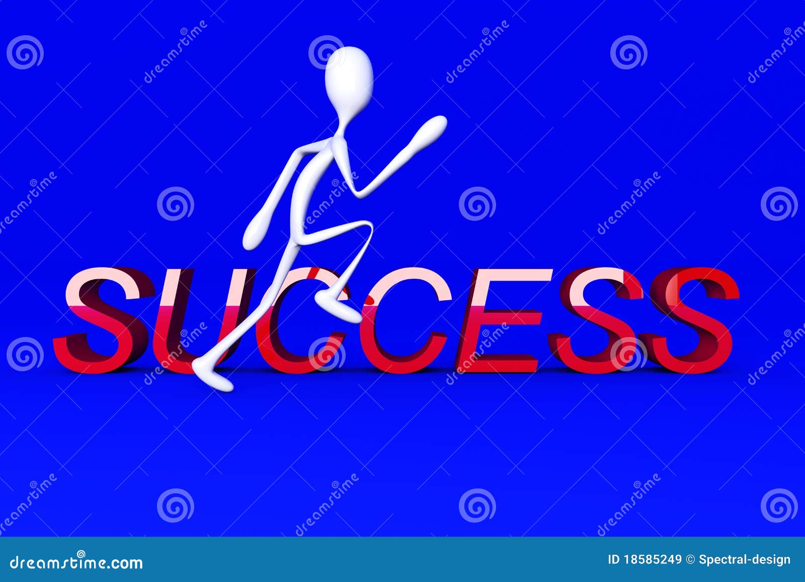 Running to Success stock illustration. Illustration of motion - 18585249