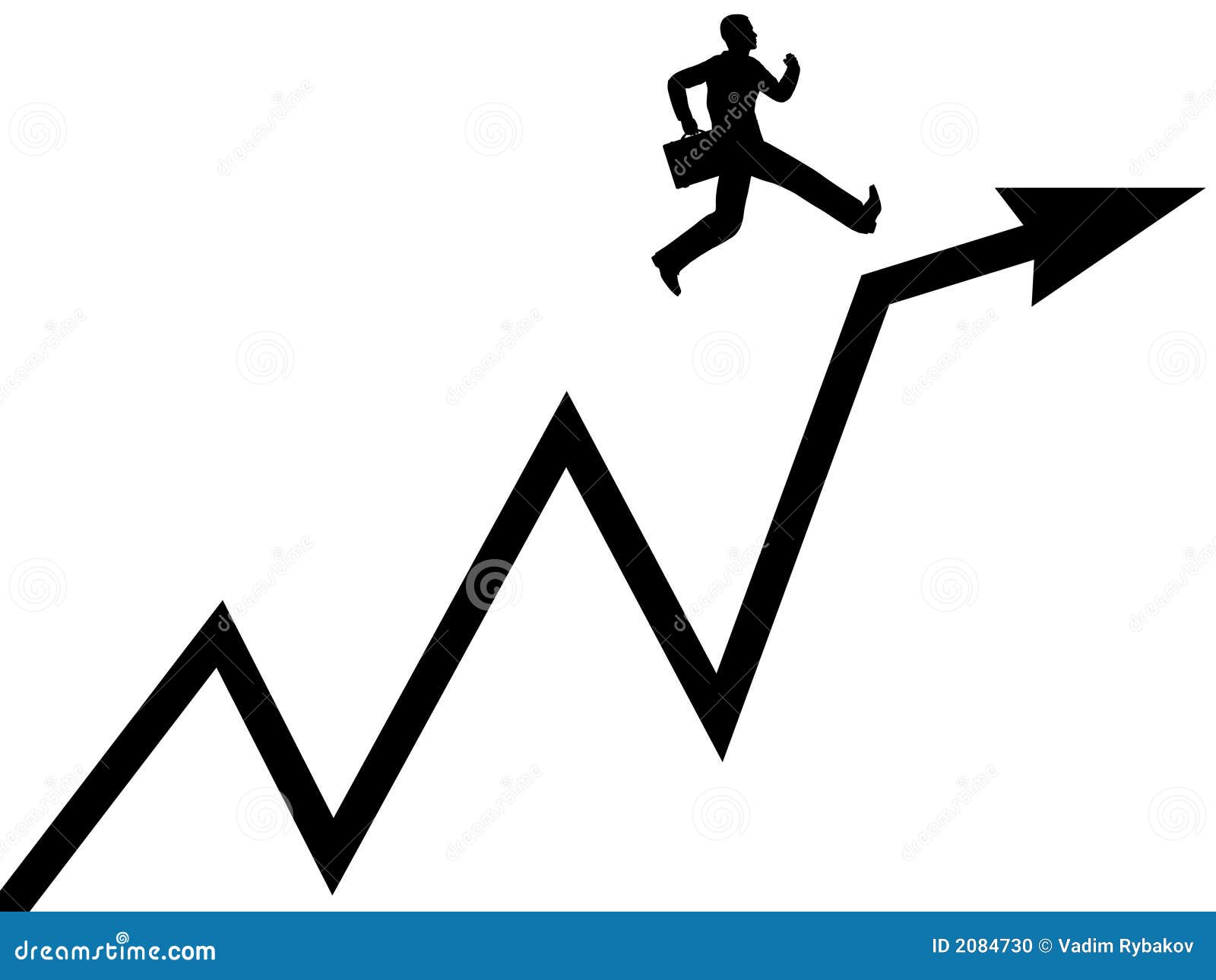 Running to success stock illustration. Illustration of concepts - 2084730