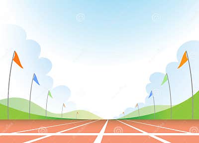 Running track stock vector. Illustration of track, flag - 14501544