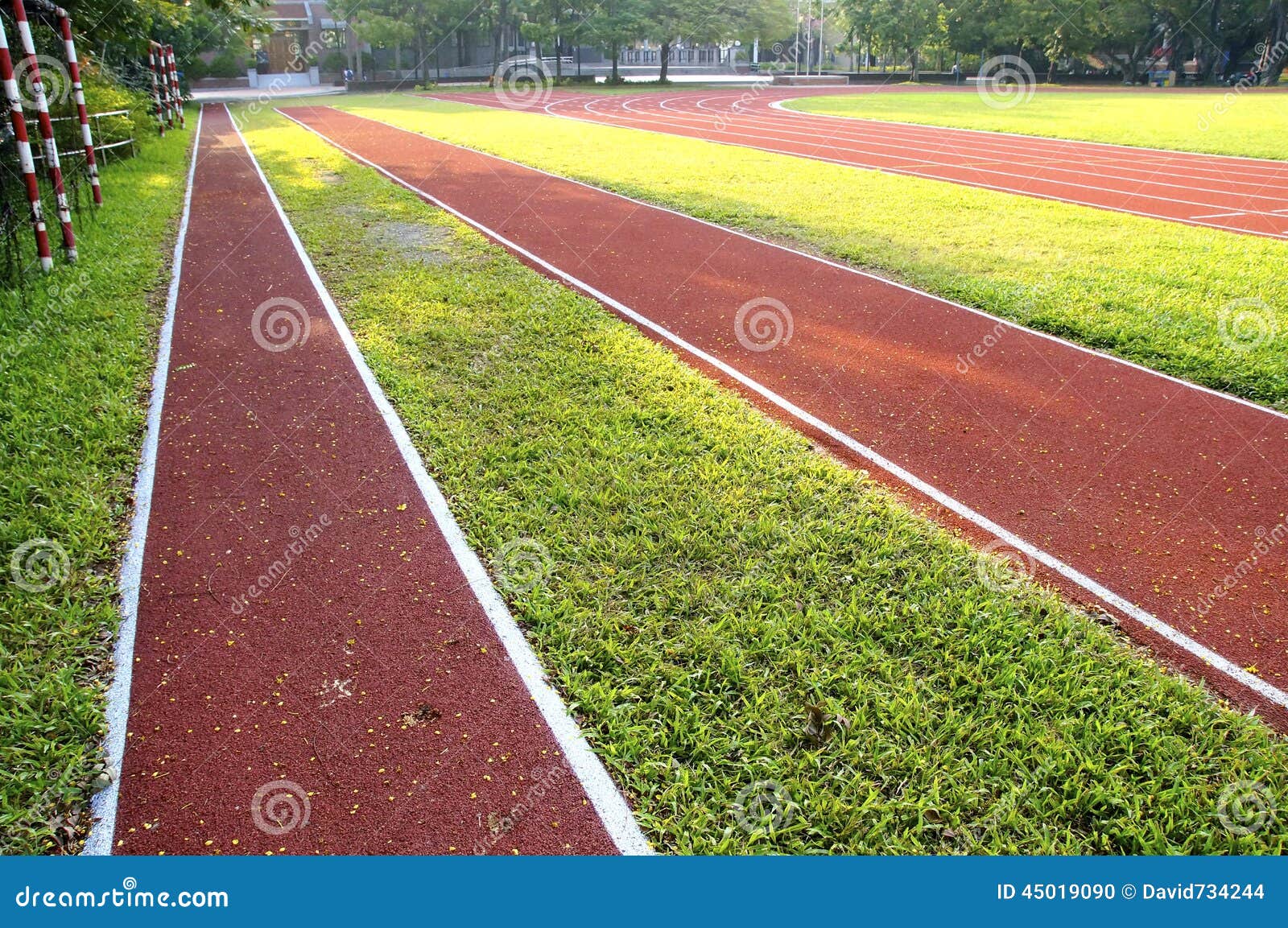 The running track closeup stock photo. Image of space - 45019090
