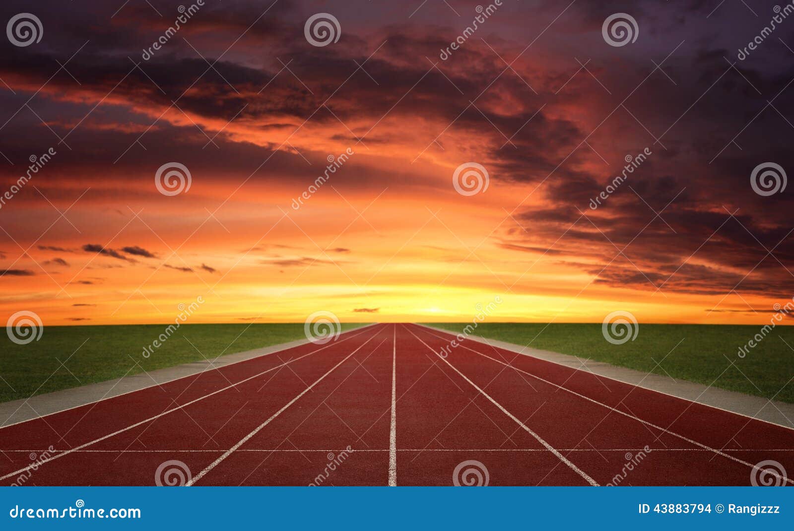 Running track stock photo. Image of endless, athletic - 43883794