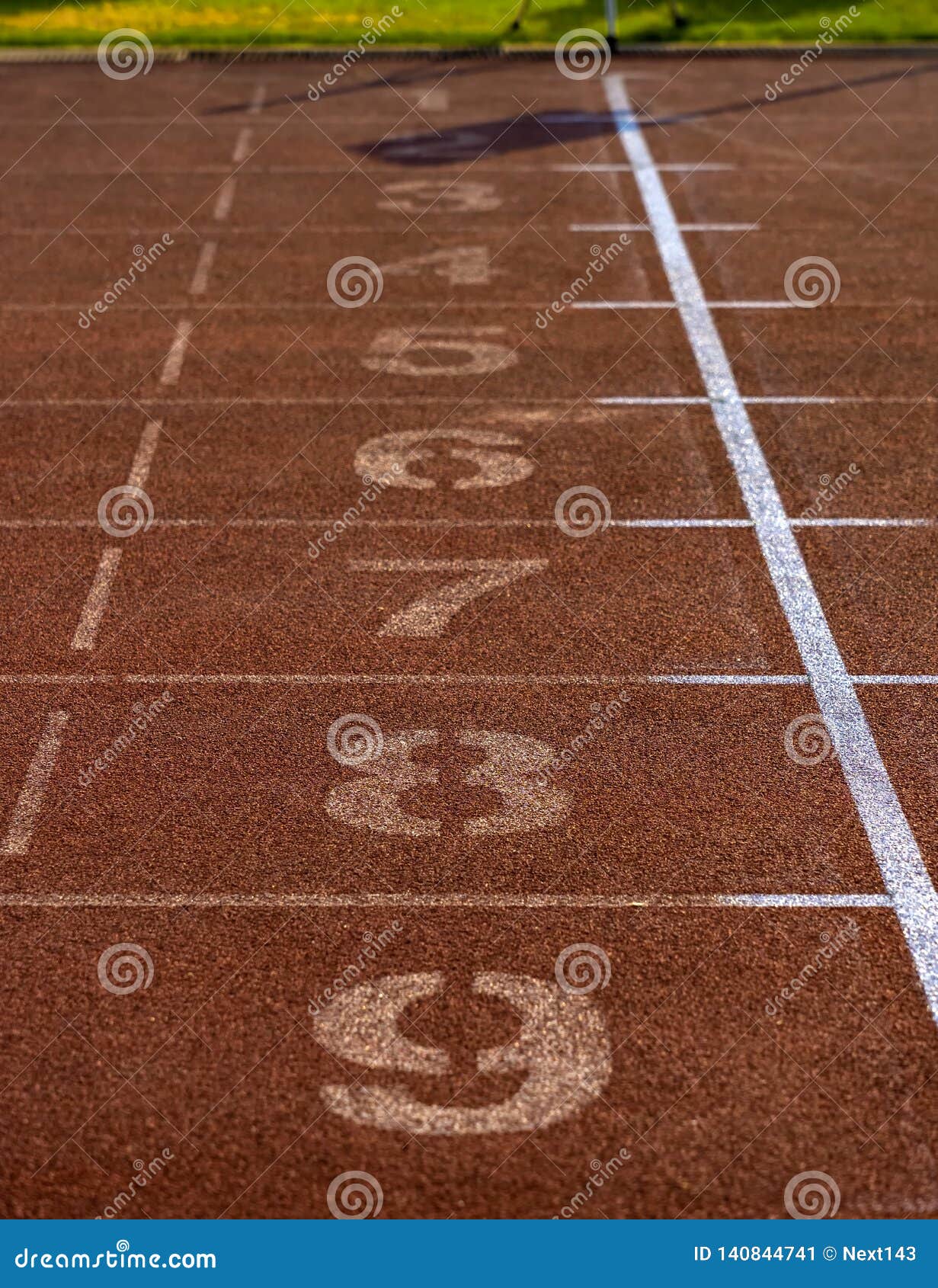 Running Track in Finish Position Stock Image - Image of healthy ...