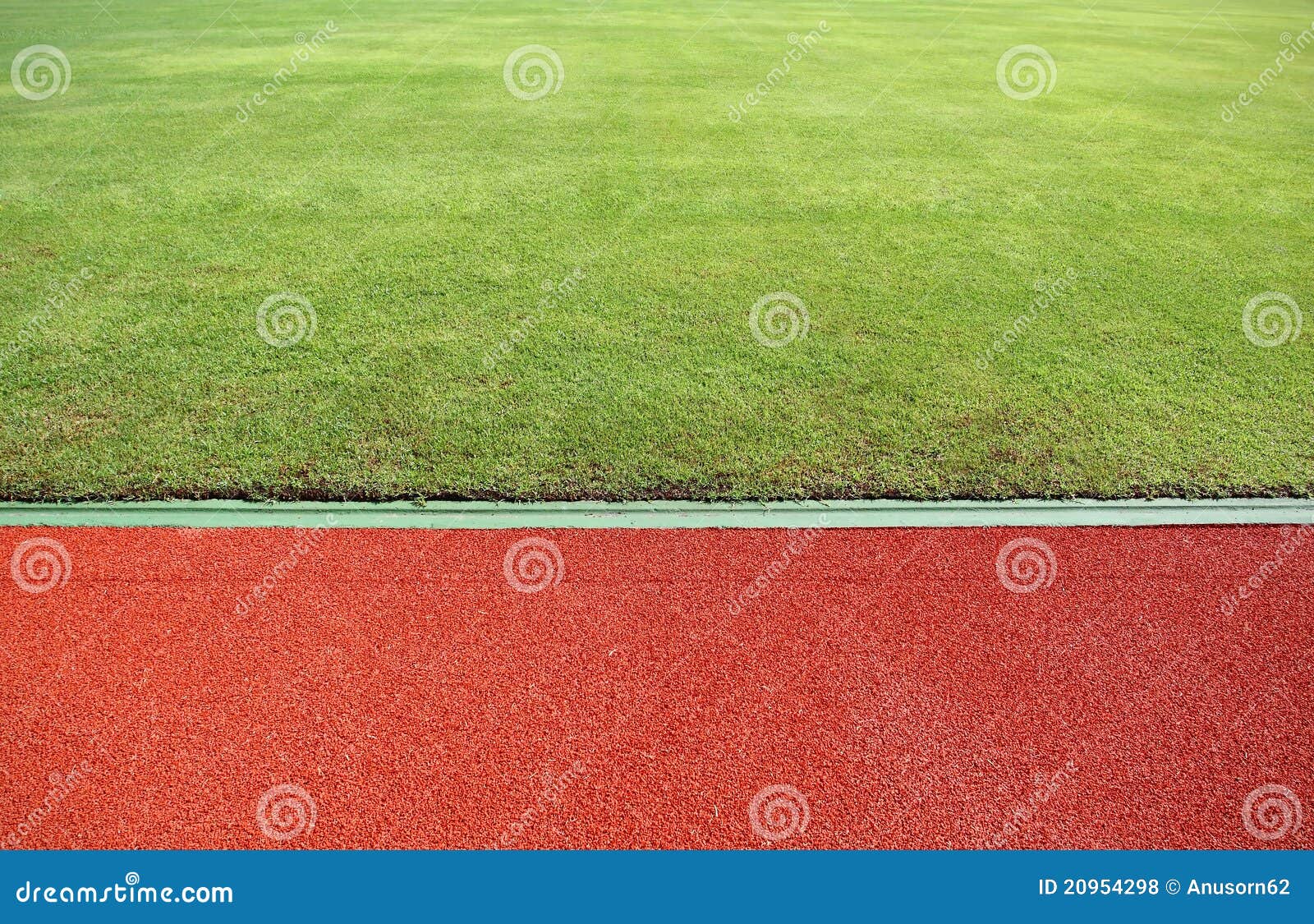 Running Track and Green Field Stock Photo - Image of leisure ...