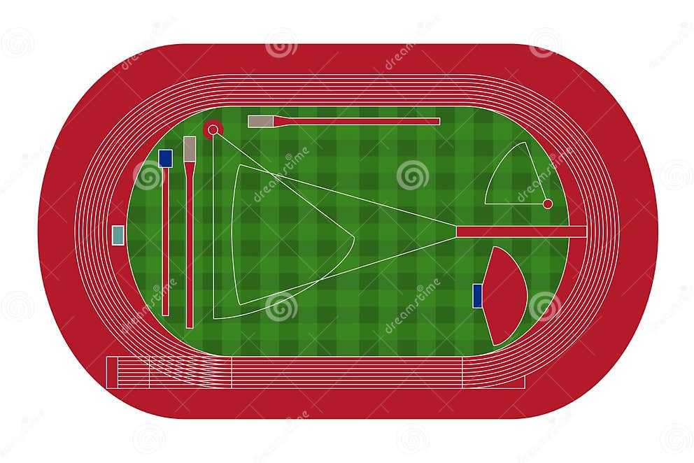 Running Track stock vector. Illustration of green, start - 69767638