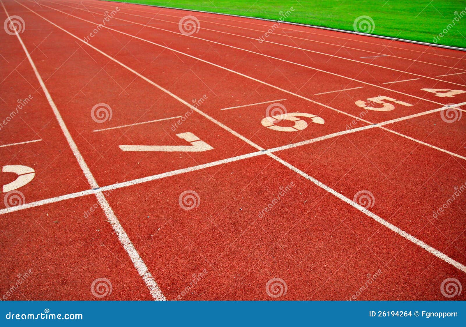 Running Track Lane Numbers stock photo. Image of line - 26194264