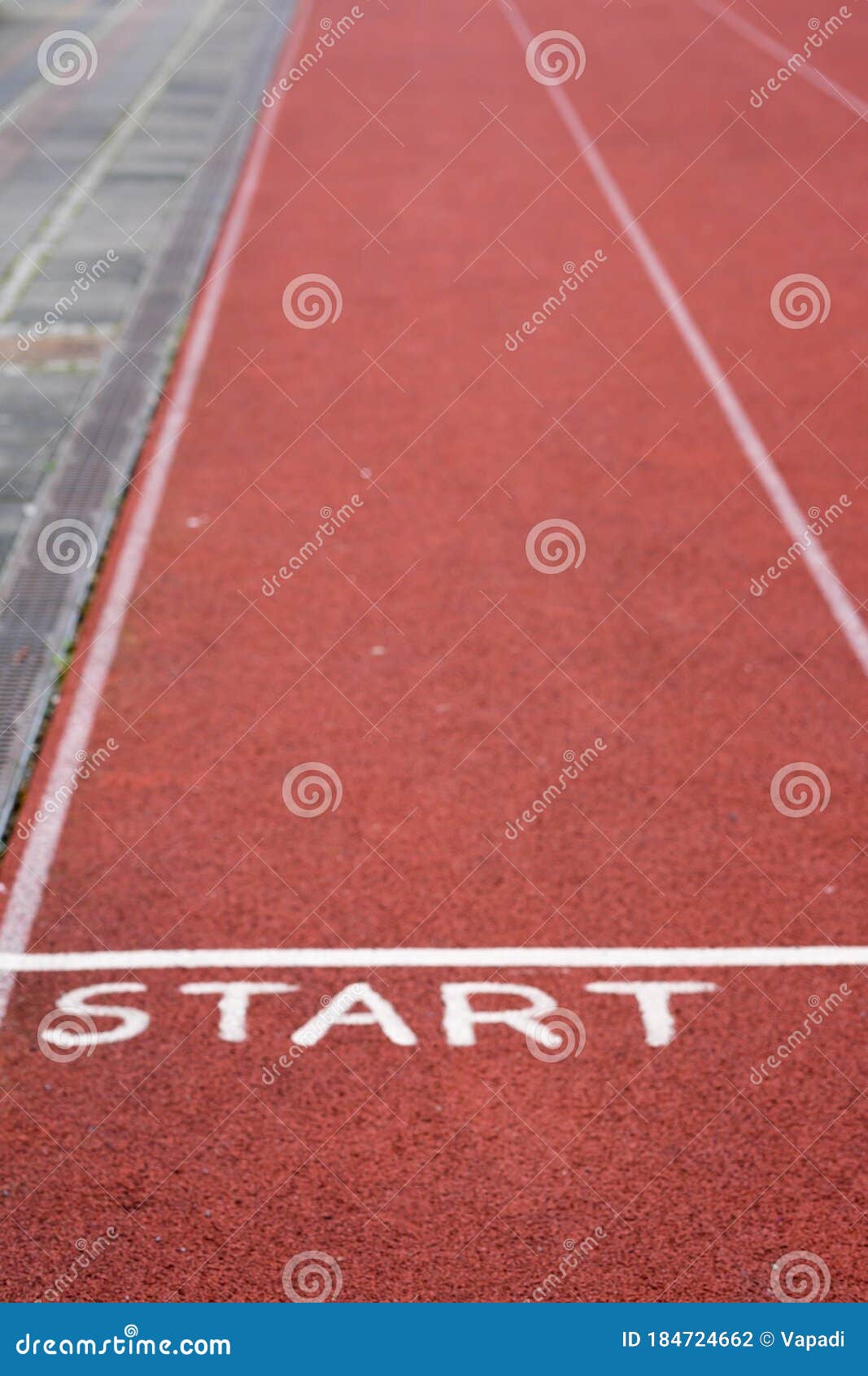 Starting Point in Running Track Stock Photo - Image of race, blurred ...