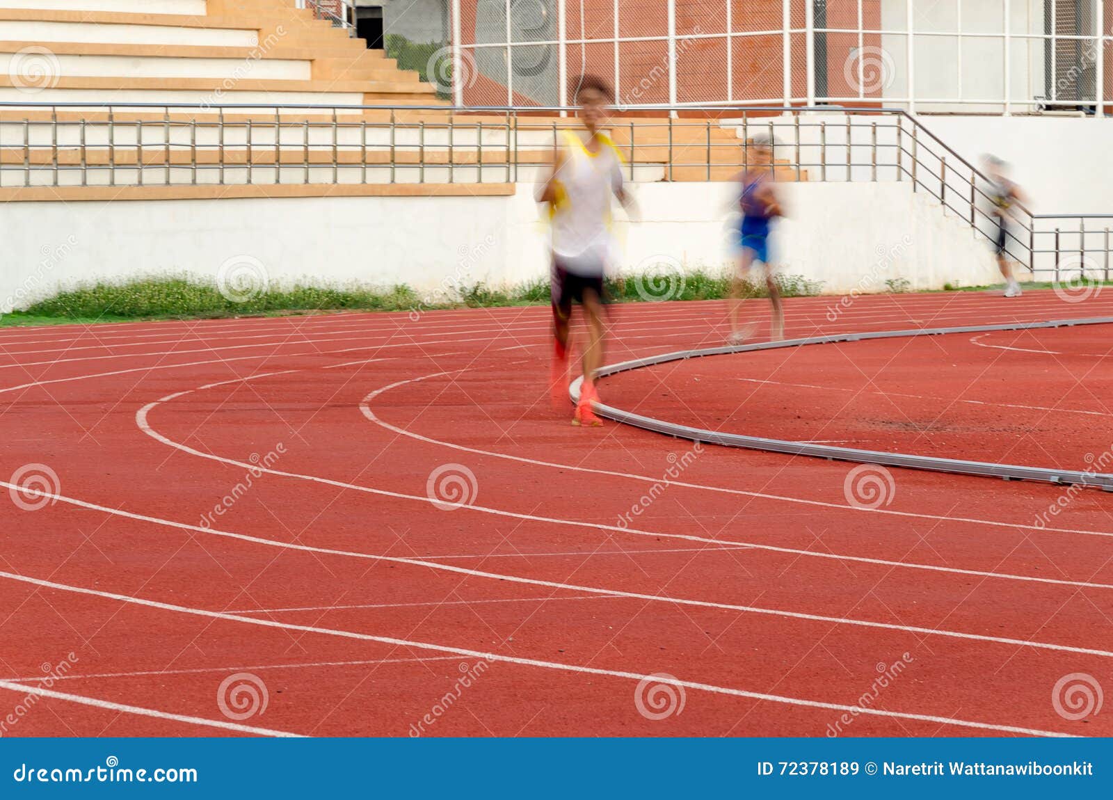 Running track stock image. Image of lane, brown, ground - 72378189