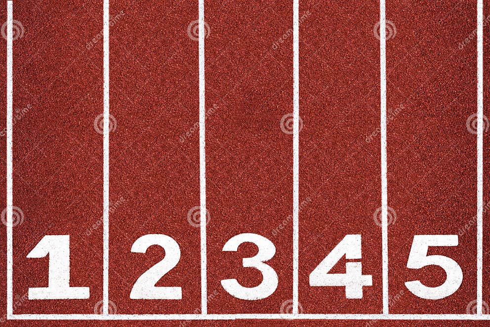 Running Track with Number 1-5, Abstract, Texture, Background. Stock ...