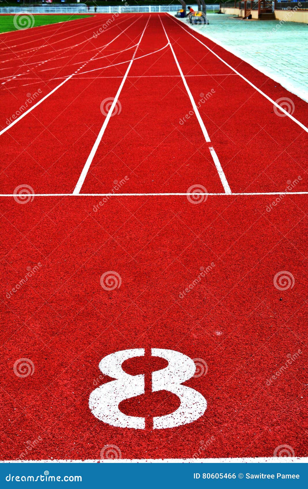 Running track number stock photo. Image of rubber, compete - 80605466