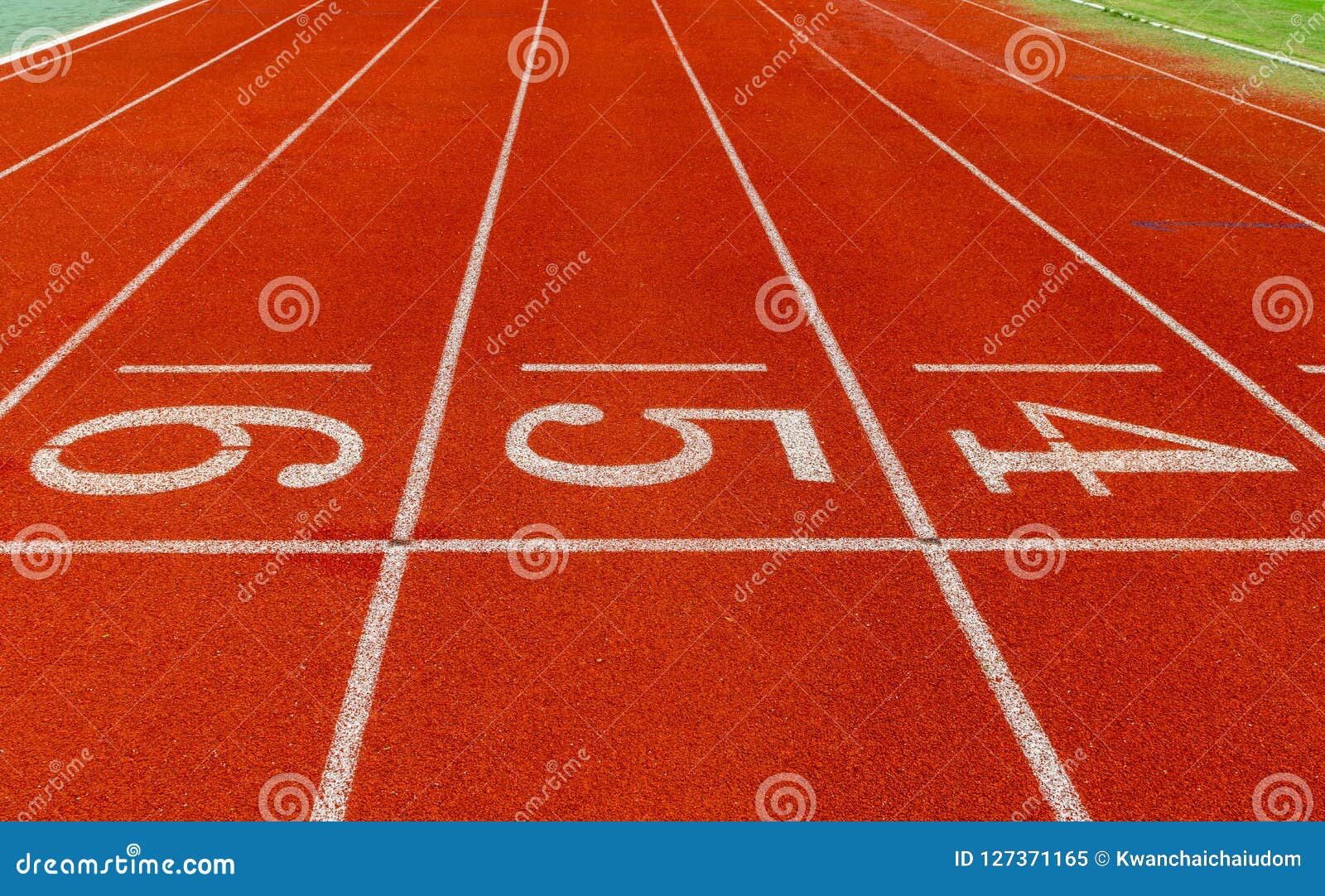 Running Track with Number, Starting Runner Stock Image - Image of color ...
