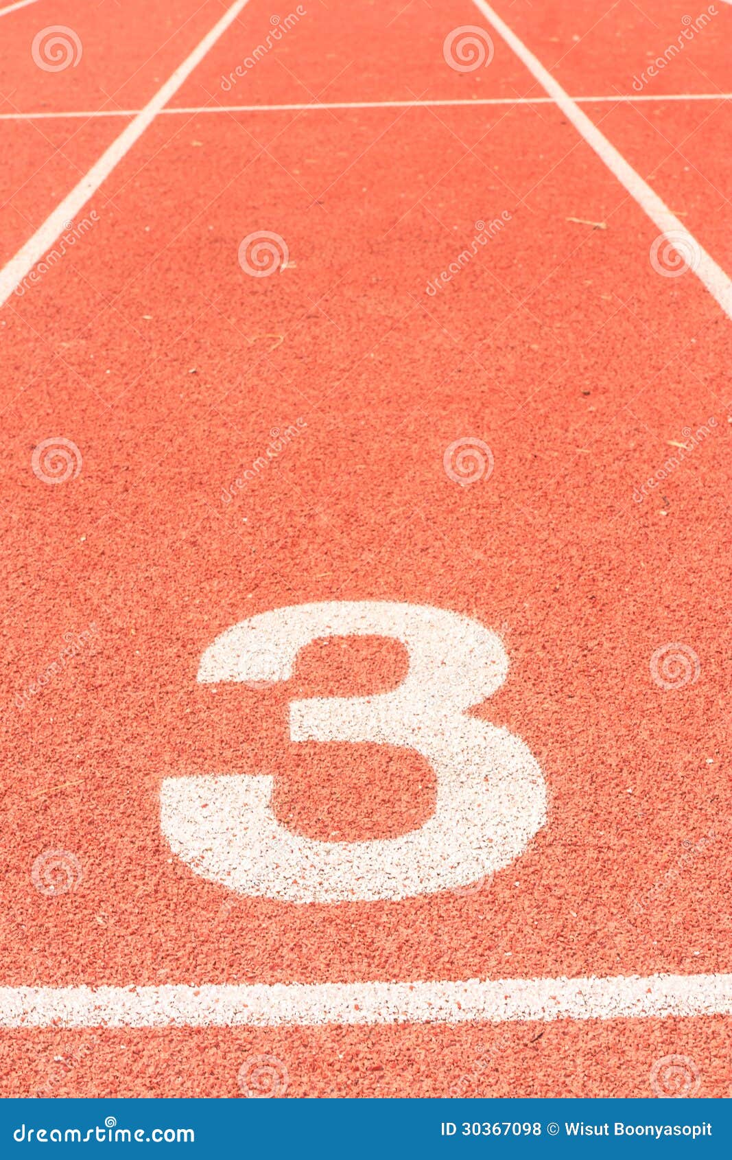 Running track number three stock photo. Image of physical - 30367098