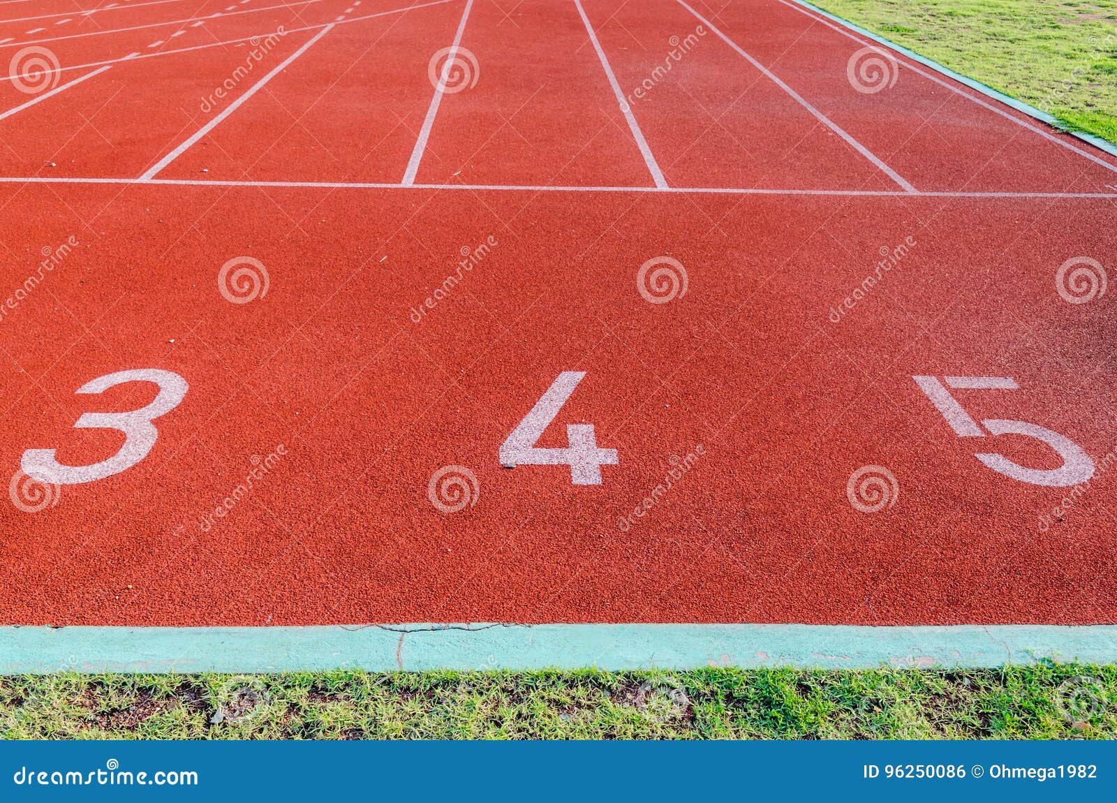 Running Track Numbers 1 2 3. Stock Photo - Image of horseracing, line ...