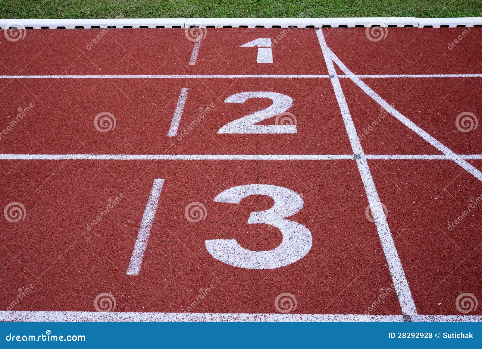 Running Track Numbers One Two Three Stock Photo - Image of distance ...