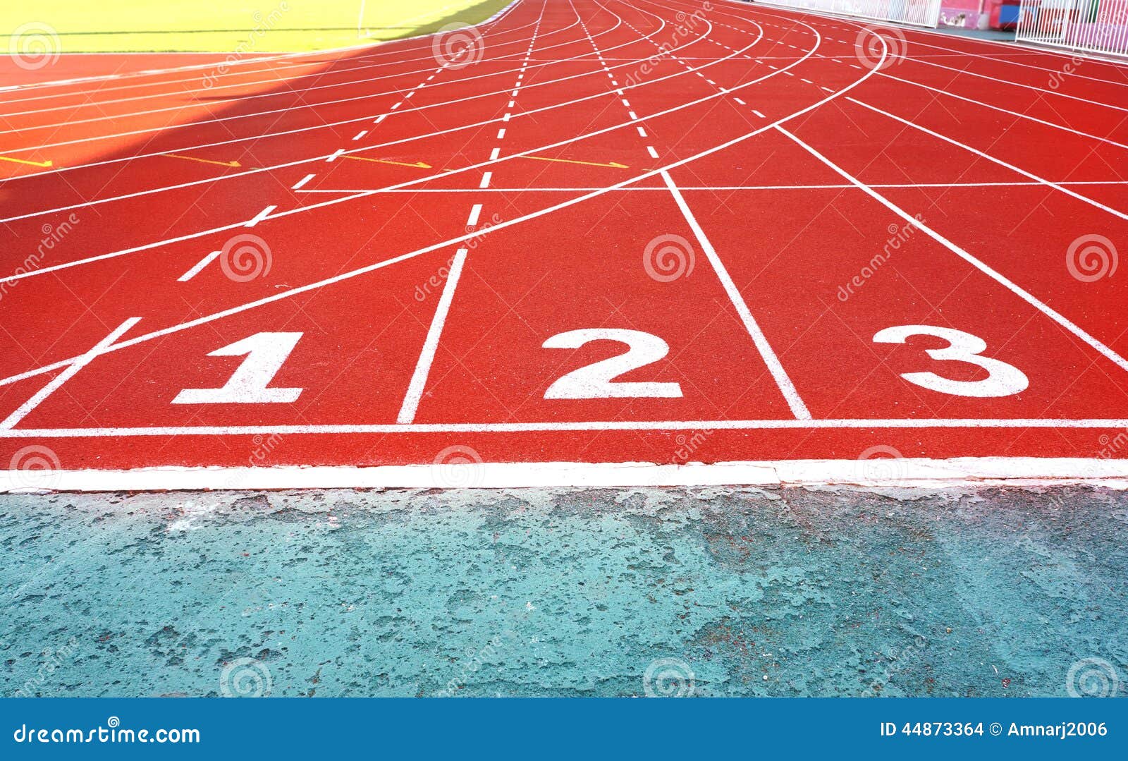 Running Track Numbers One Two Three Stock Photo - Image of athlete ...
