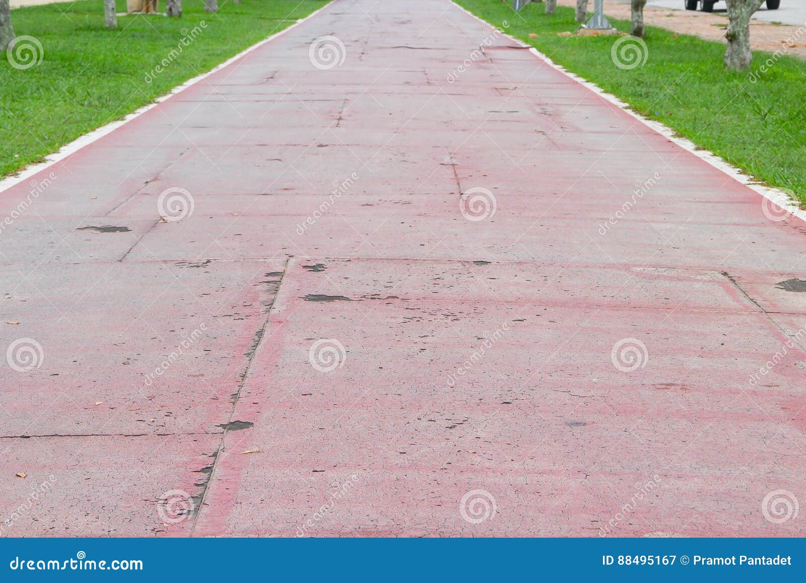 Running Track Old Rubber Coating Shabby and Cracked Surface Stock Image ...