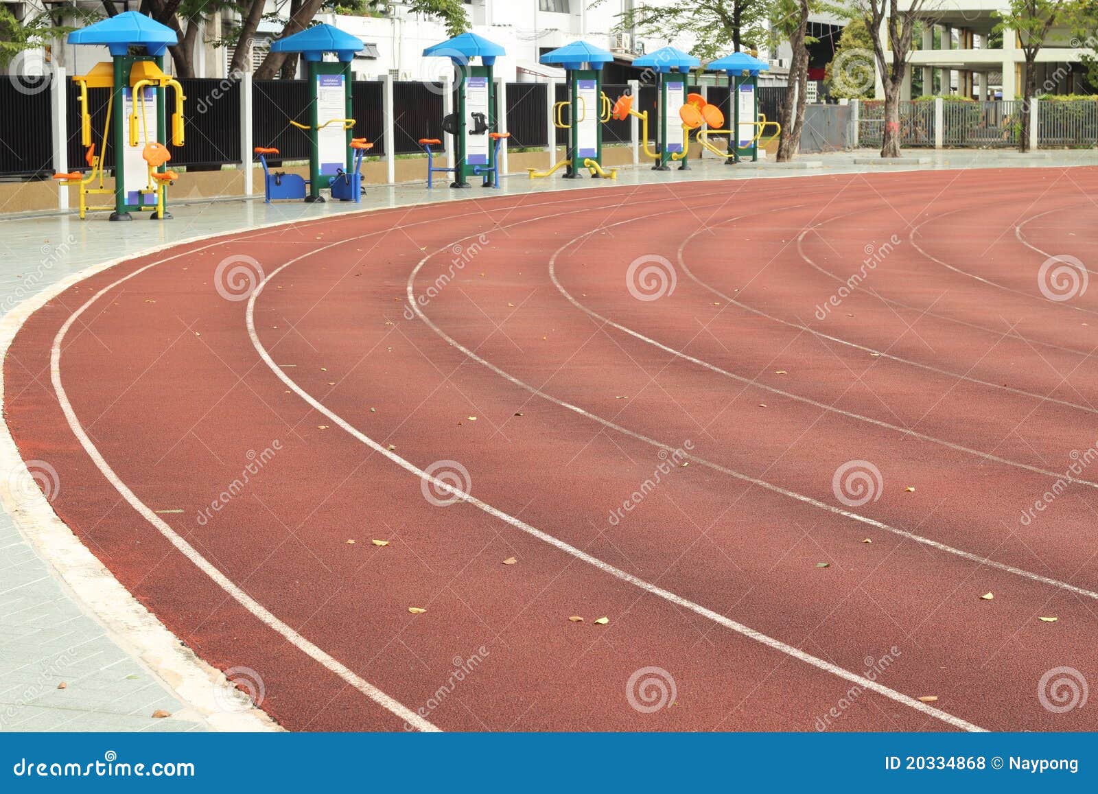Running Track & Outdoor Gym Stock Photo - Image of outdoor, muscle ...